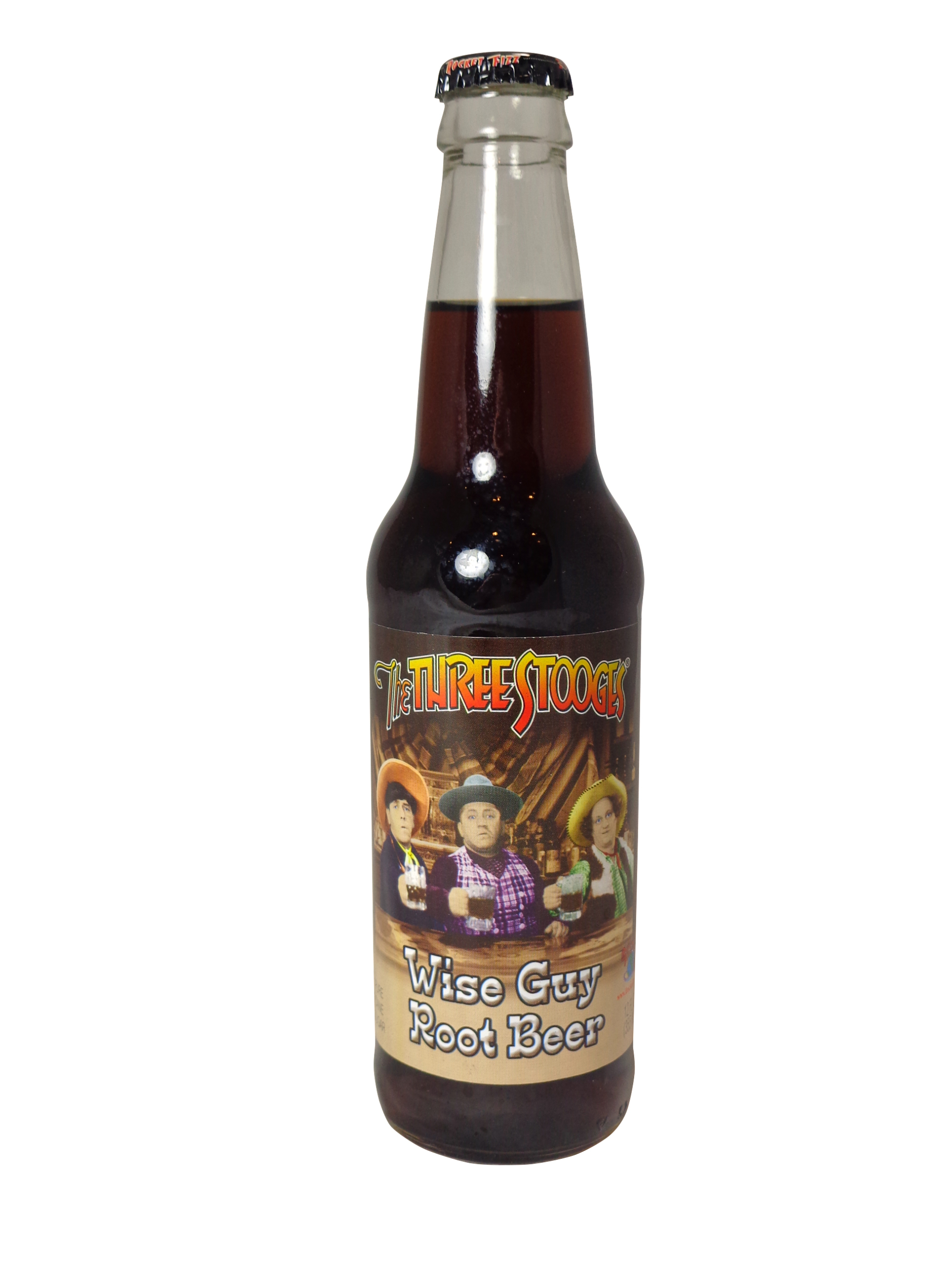 FRESH 12oz The Three Stooges Wise Guy Root Beer Soda Pop - Soda Emporium
