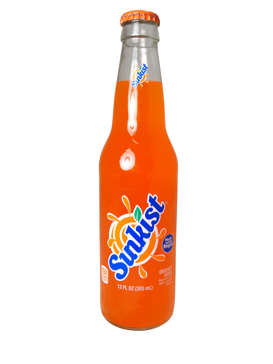 FRESH 12oz Sunkist Orange soda with SUGAR - Soda Emporium