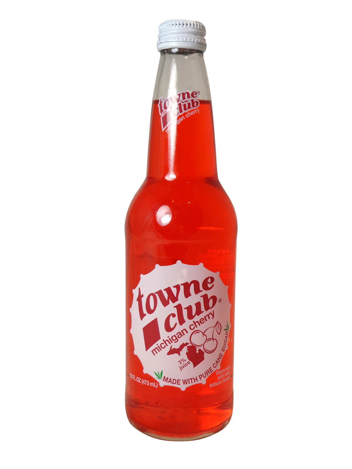 FRESH 16oz Towne Club Cherry soda - Soda Emporium