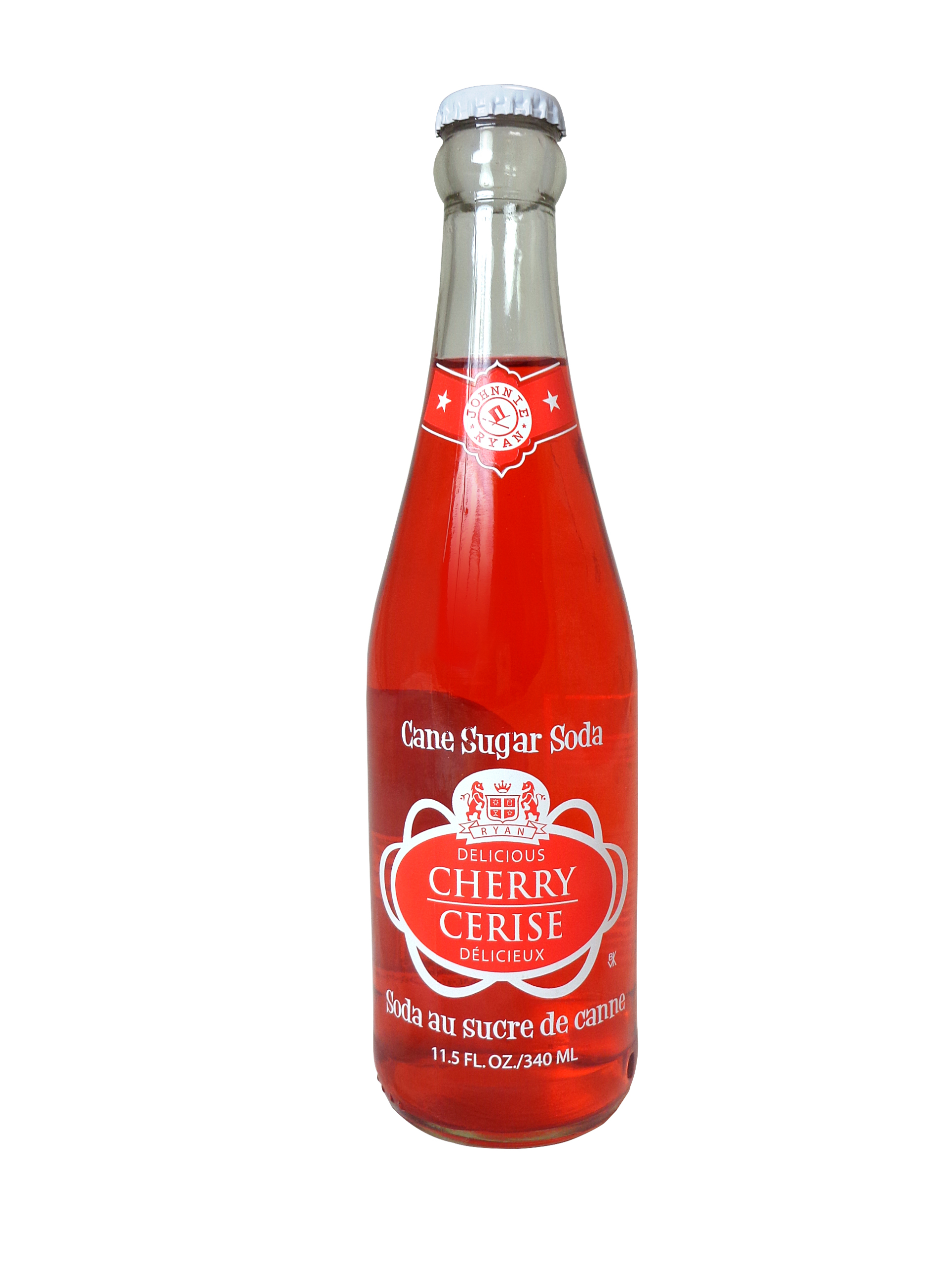 FRESH 12oz Johnnie Ryan Cherry soda - Soda Emporium