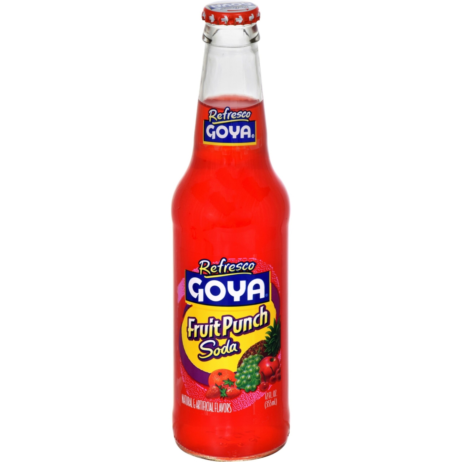 FRESH 12oz Goya Fruit Punch Soda - Soda Emporium