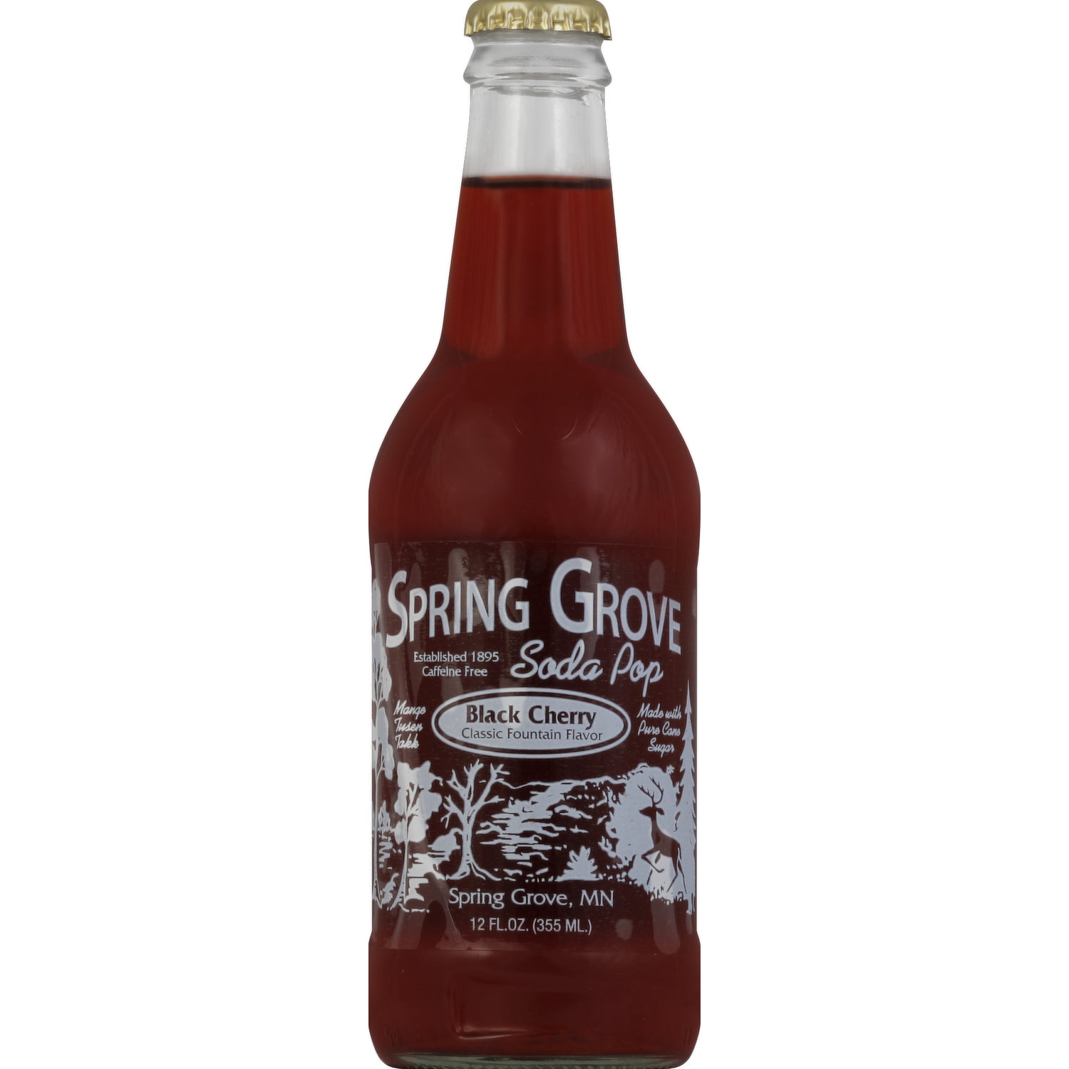 FRESH 12oz Spring Grove Black Cherry soda