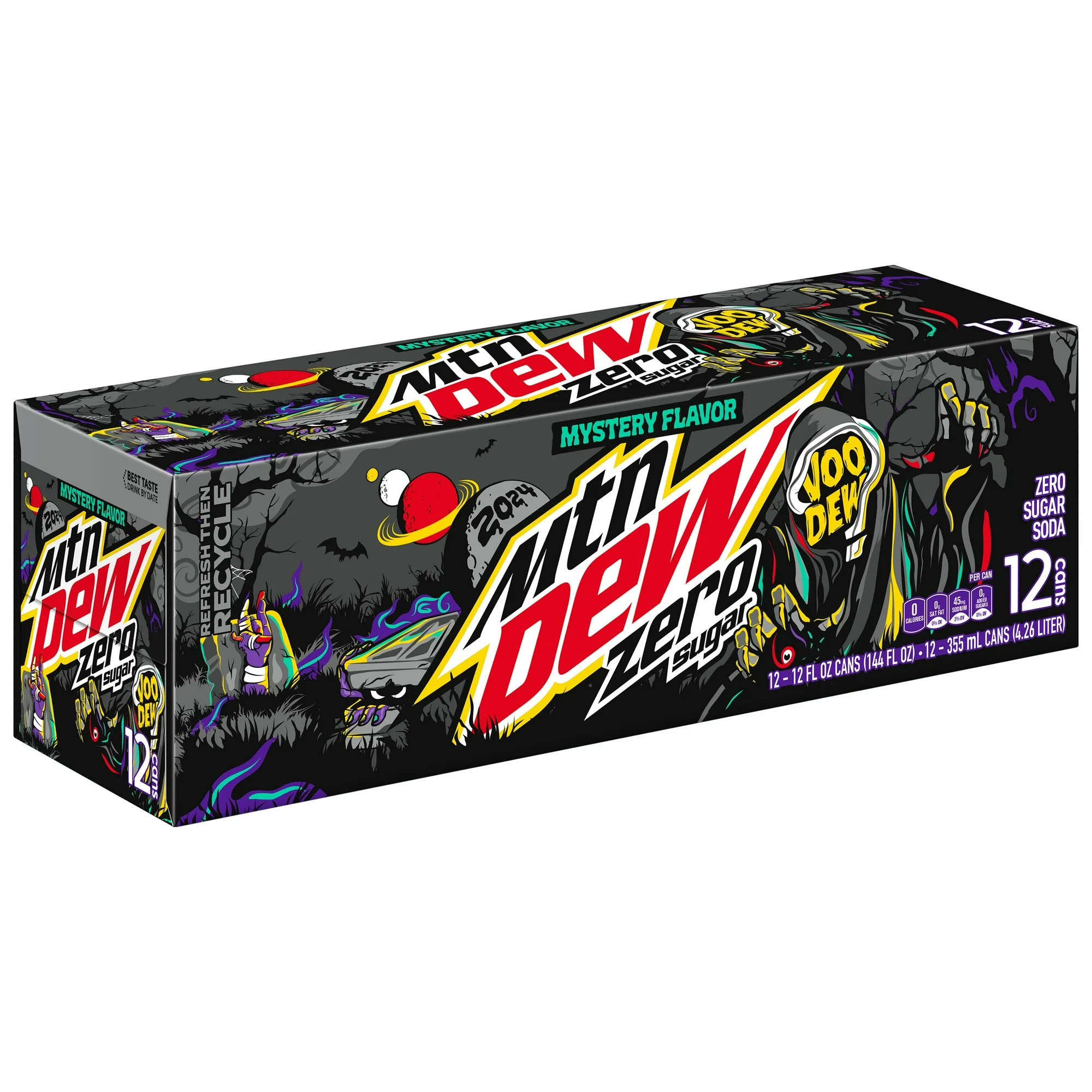 FRESH 12 Pk Mountain Dew 2024 Voo Dew Zero - Soda Emporium