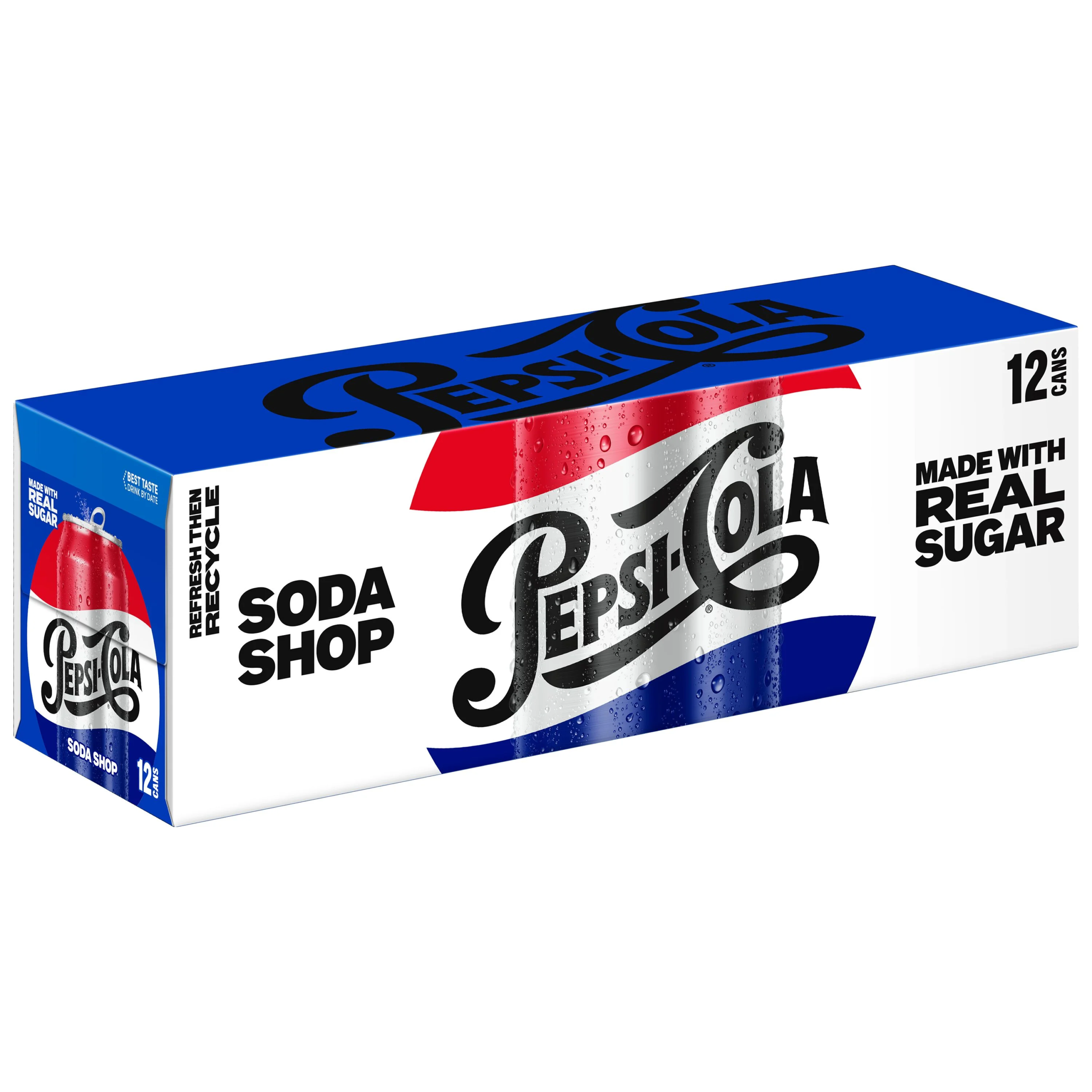 FRESH 12 Pk Pepsi Throwback with Sugar - Soda Emporium