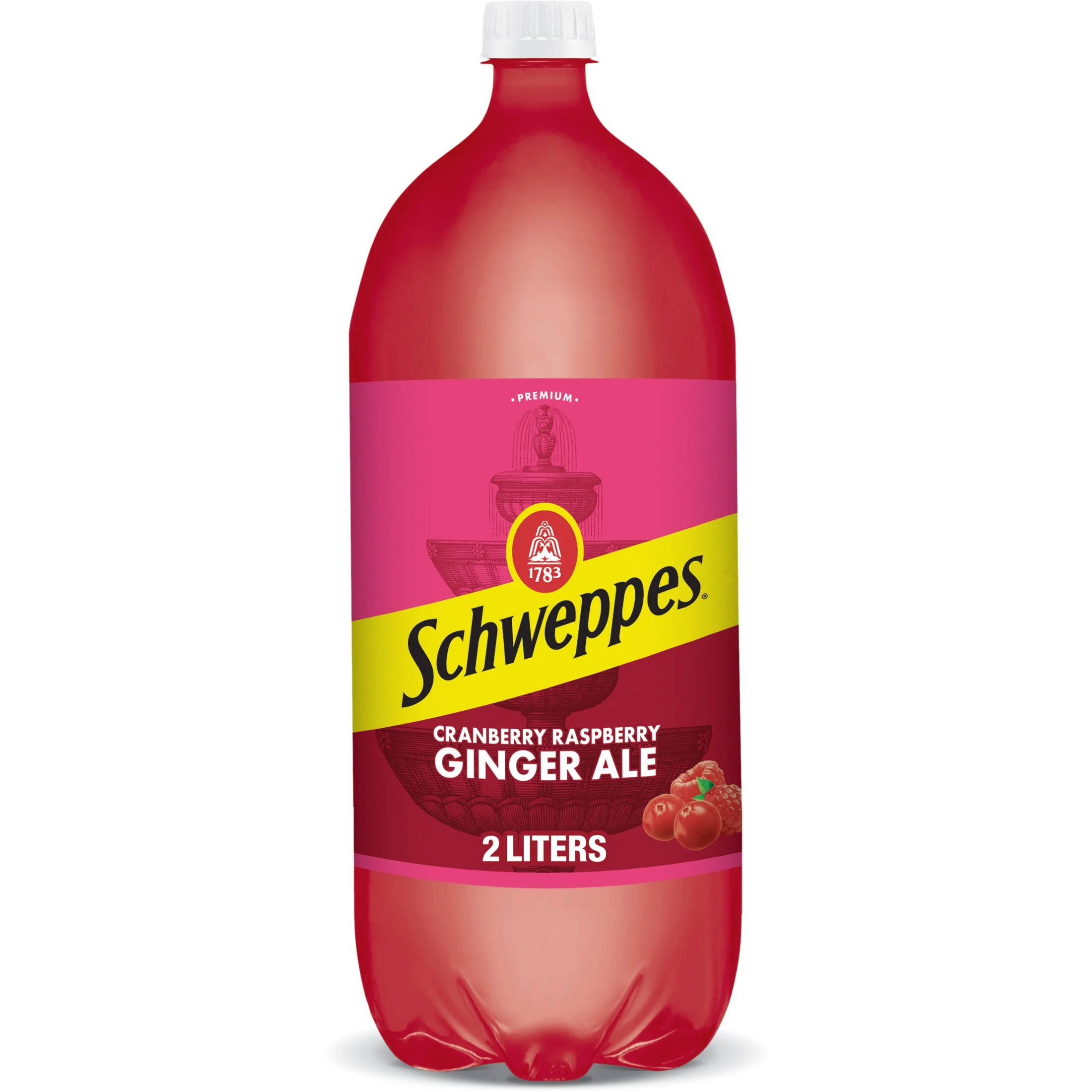 FRESH 2 Liter Schweppes Cranberry Raspberry Ginger Ale - Soda Emporium