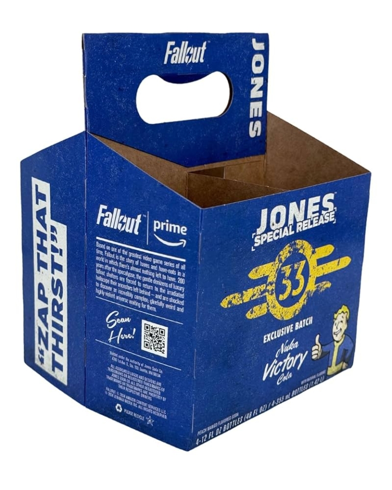 FRESH 12oz Jones Fallout Nuka Victory Cola 4 Pack Carrier