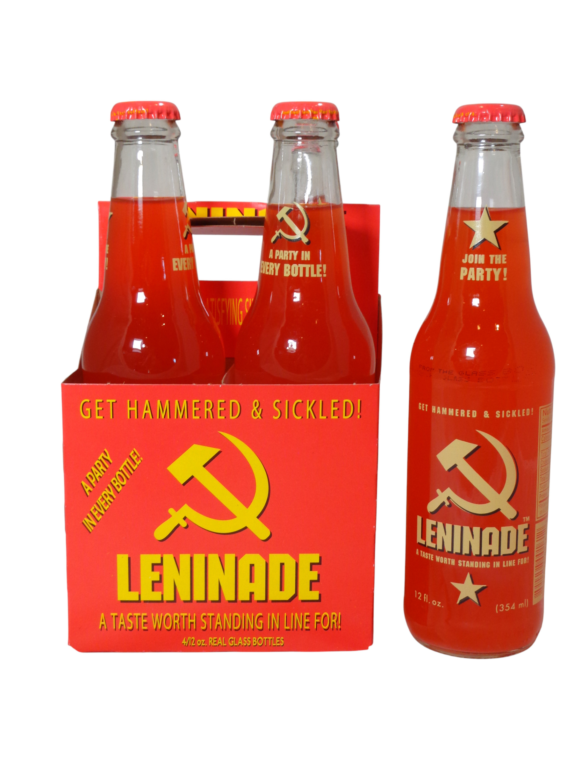 FRESH 12oz 4 pack Leninade Soviet Style Lemonade - Soda Emporium